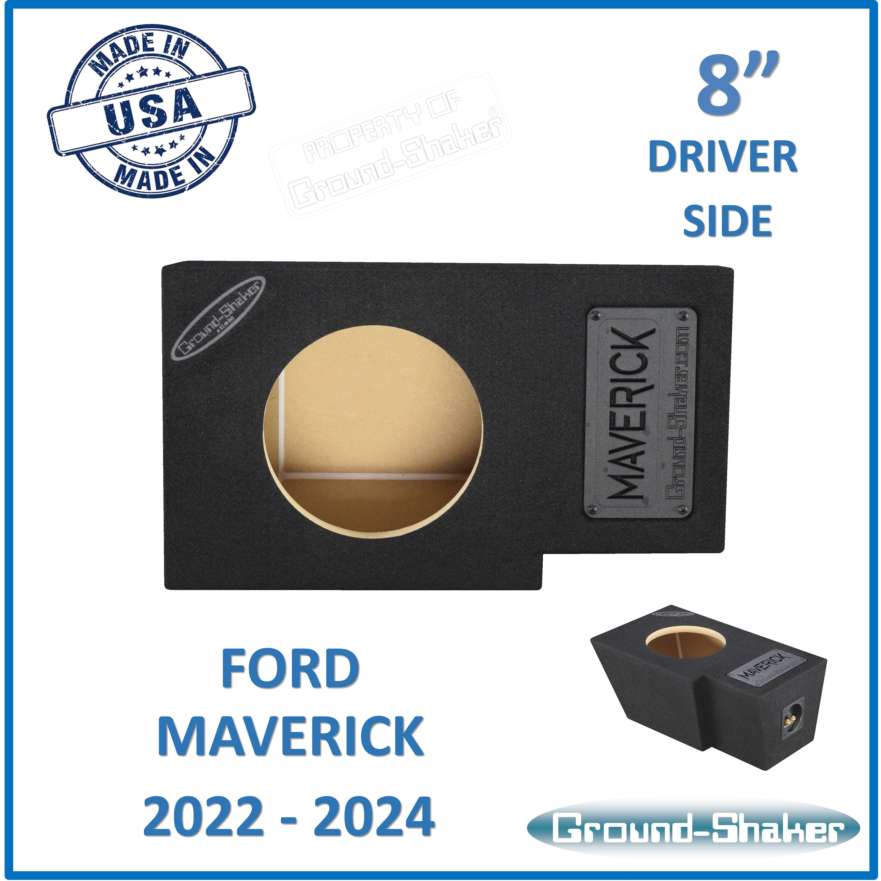 Ford Maverick 2022 2024 8 Sub Box Sealed DRIVER SIDE Subwoofer ...