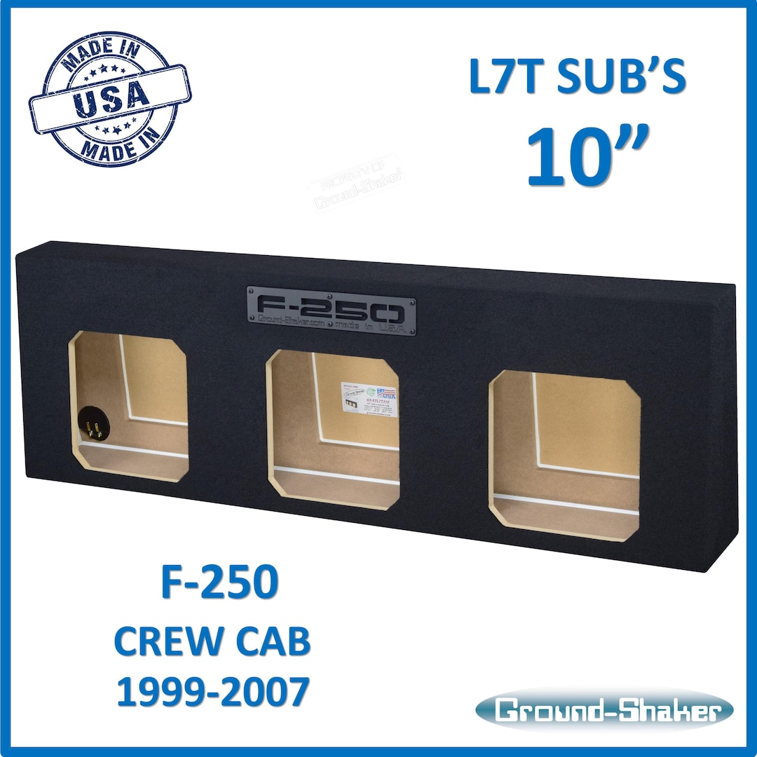 10" Triple L7T Sealed Slim Ford F250 1999 - 2007 Sub Box Subwoofer ...