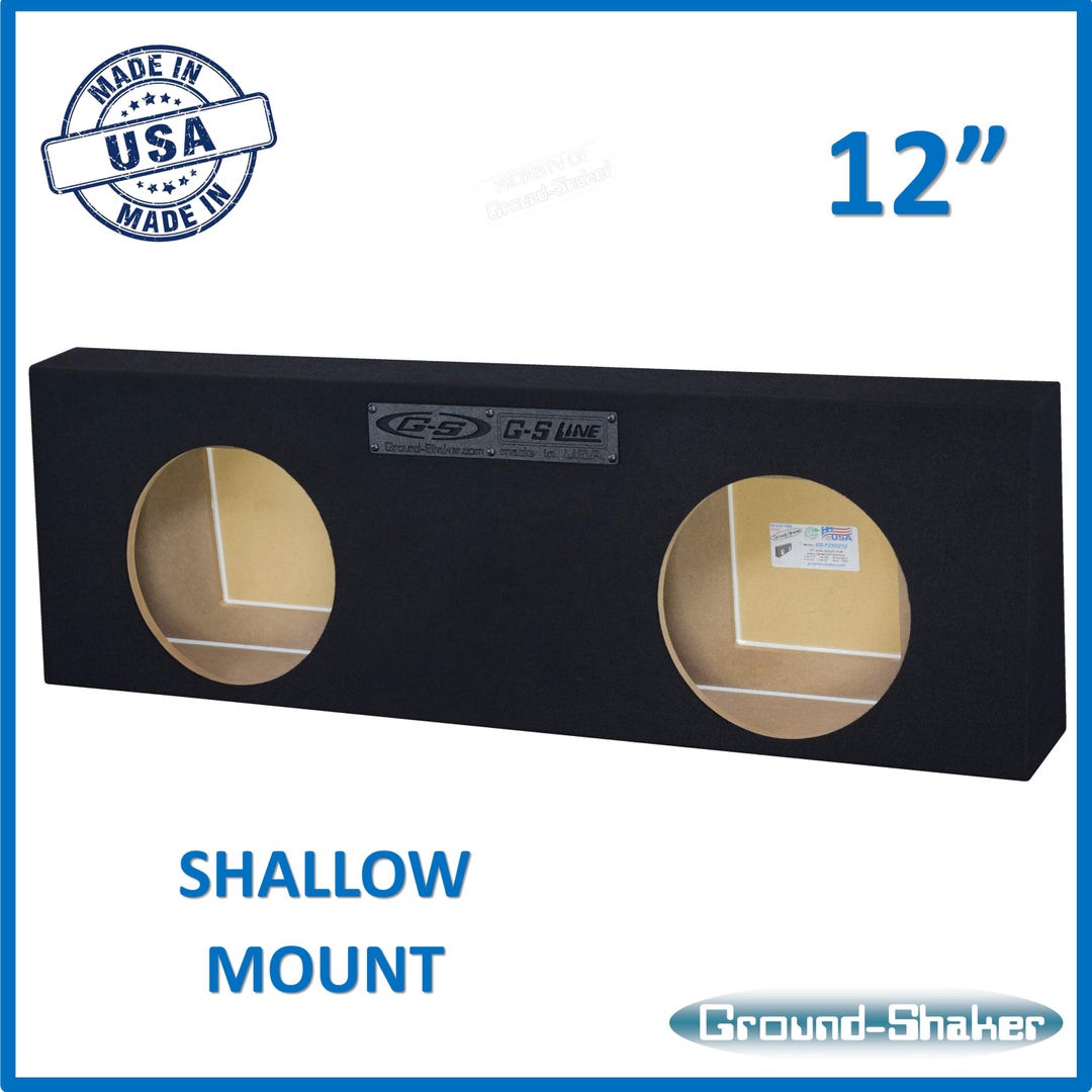 12" Dual Sealed Shallow Mount Sub Box Slim Speaker Box Subwoofer ...