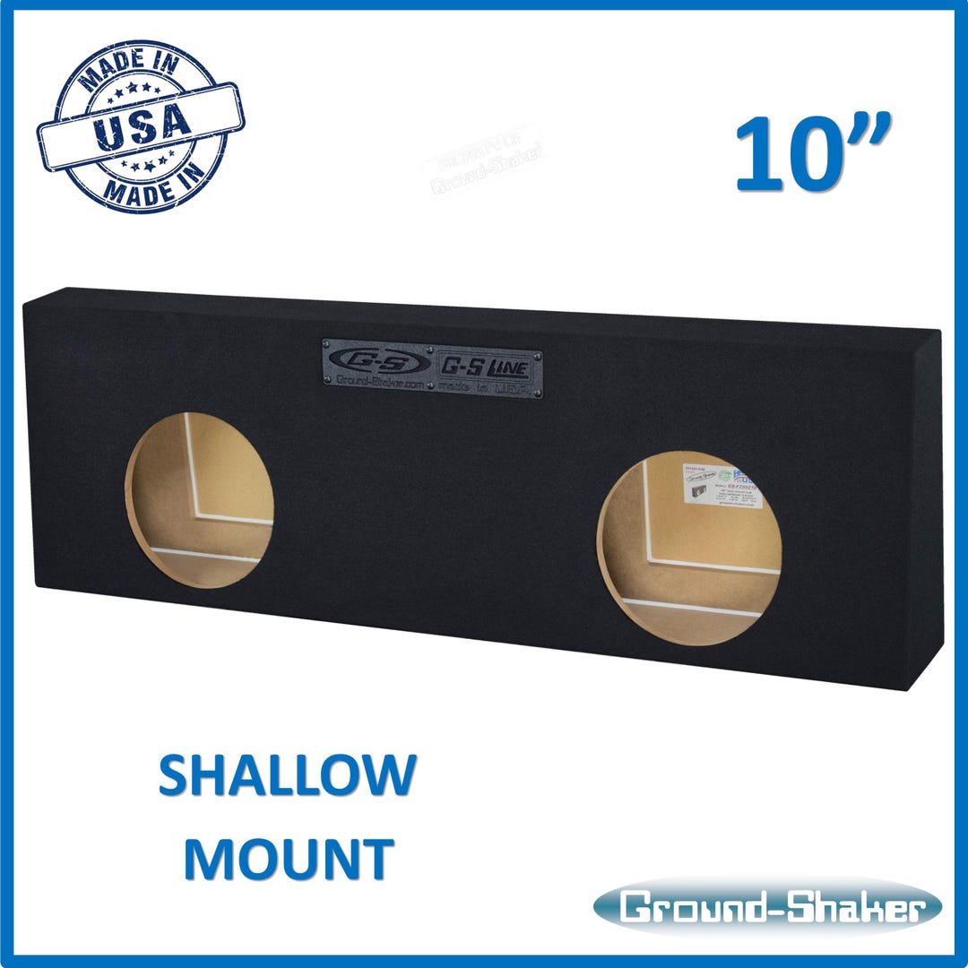 10" Dual Sealed Shallow Mount Sub Box Slim Speaker Box Subwoofer ...