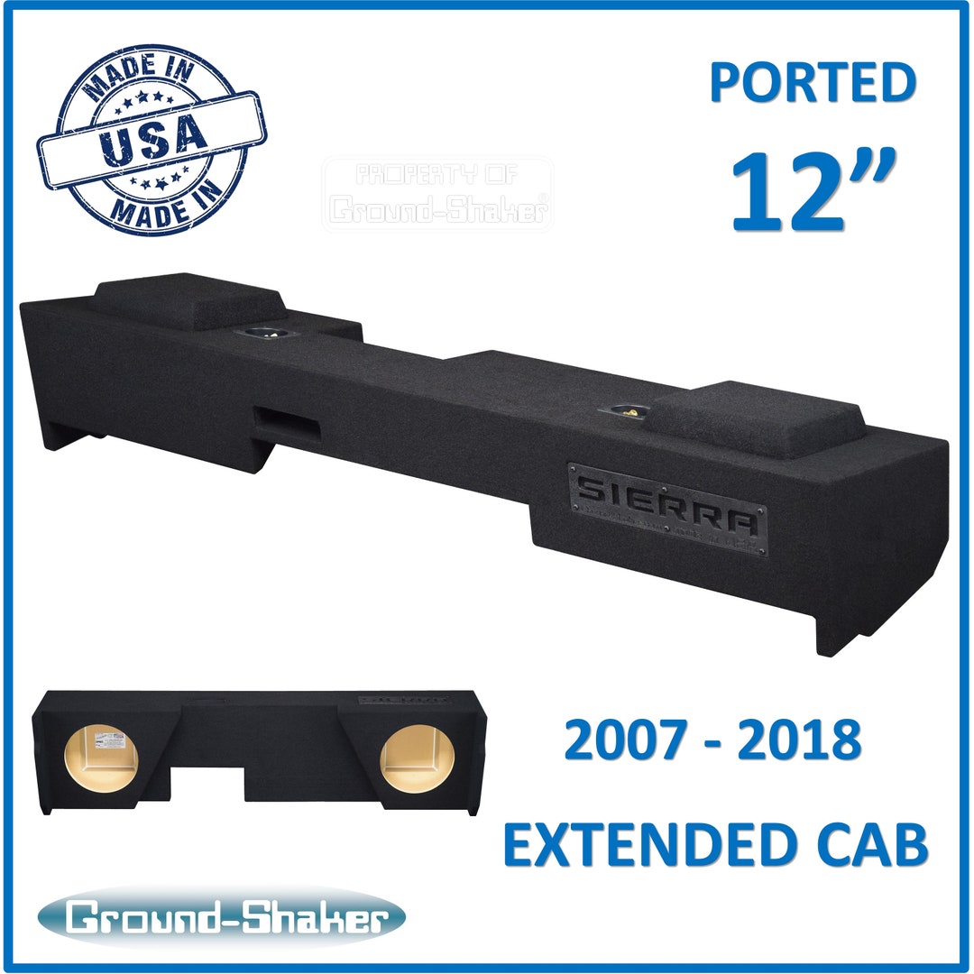 Chevy Silverado Extended-cab 2007 - 2018 12" Dual Ported Sub Box Dual ...