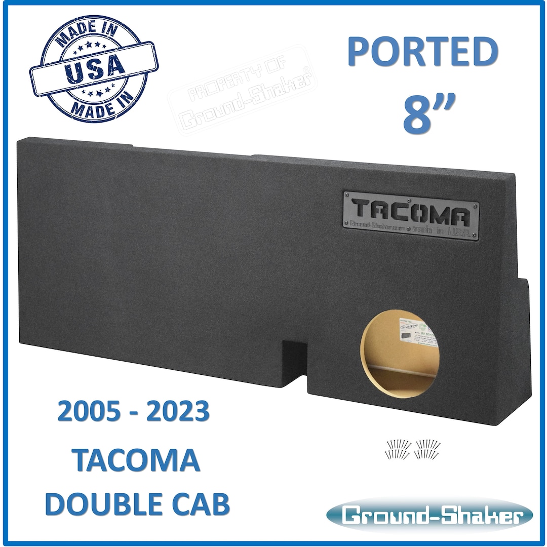 8" Sub Box Toyota Tacoma Double-cab 2005 - 2023 8" Single Ported Sub ...