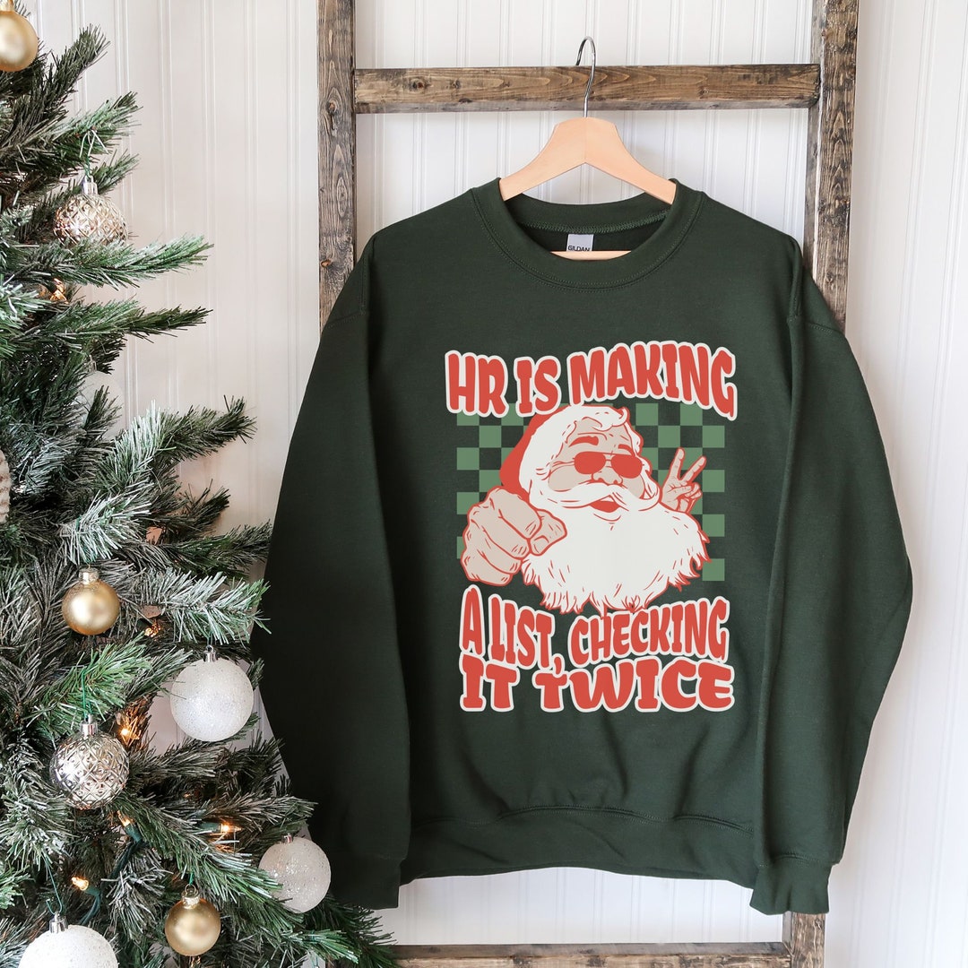 Human Resources Christmas Sweatshirt, HR Santa Sweater Funny, HR Gift ...
