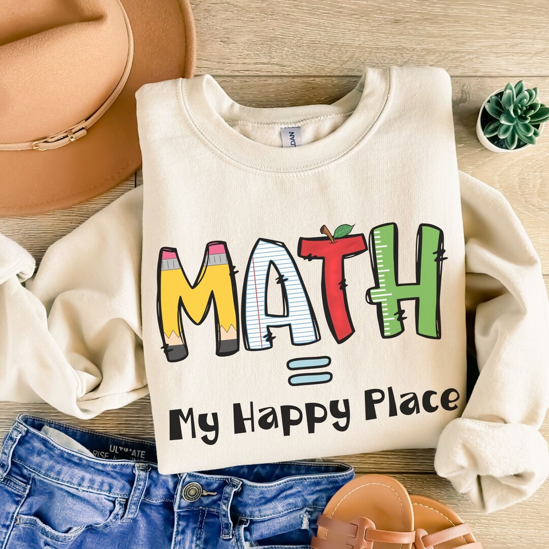 Cute Math Teacher Sweatshirt, Funny Math Teacher Gift for Math Teacher ...