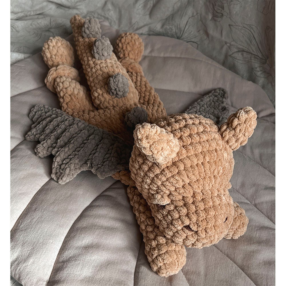 Dragon Cuddle Toy Crochet Dragon Plush Amigurumi Dragon Newborn ...