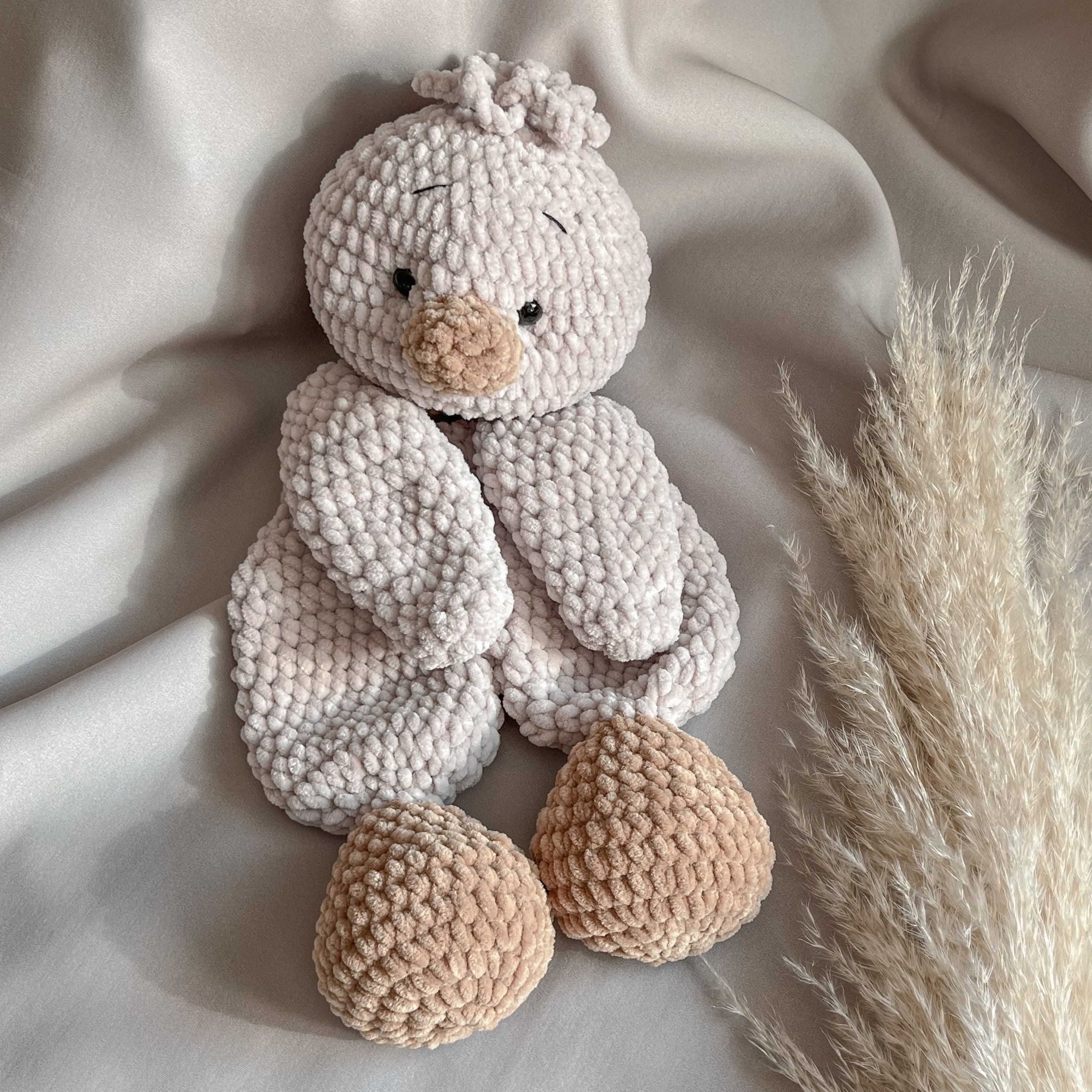 Crochet Goose Lovey, Soft Snuggler Toy, Stuffed Animal, Baby Goose ...