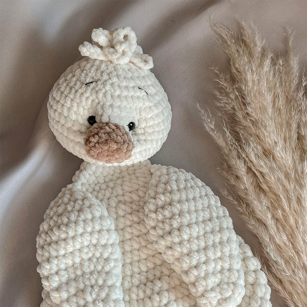 Crochet Goose Lovey, Soft Snuggler Toy, Stuffed Animal, Baby Goose ...