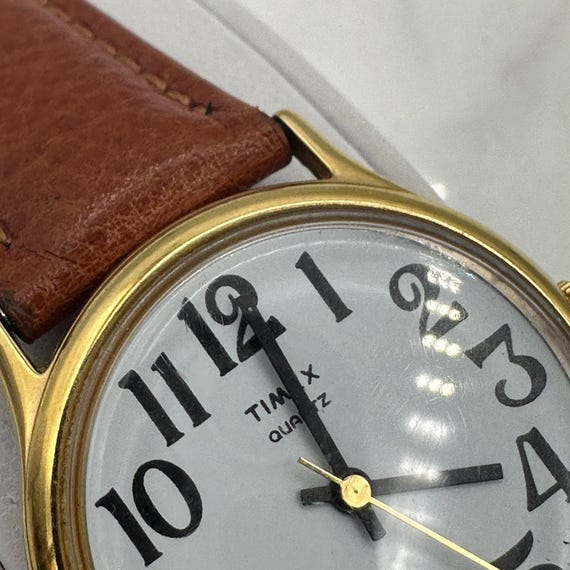Vintage Timex Men’s Gold Tone Easy Reader, White Dial… - Gem