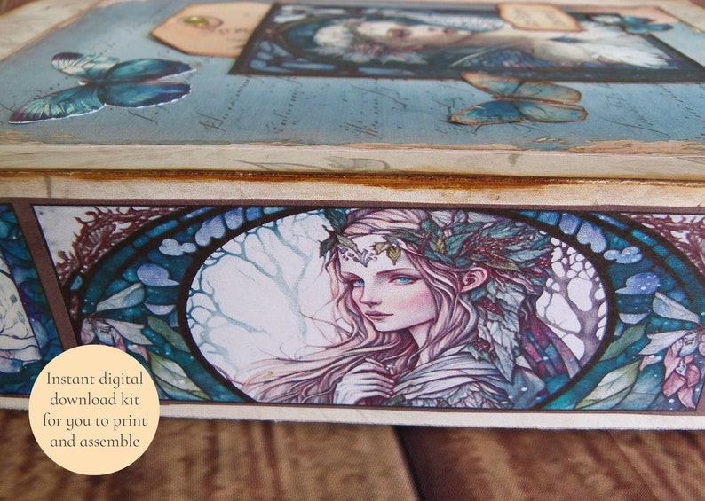 Fairy Box Template, Printable Box Template, Fairy Junk Journal Digitals ...