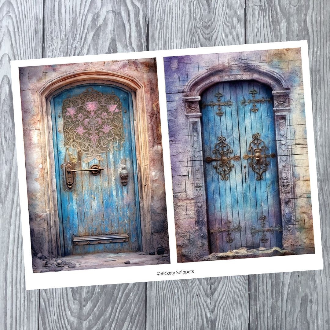 Printable Digital Doors, Shabby Junk Journal Printables, Fantasy Junk ...