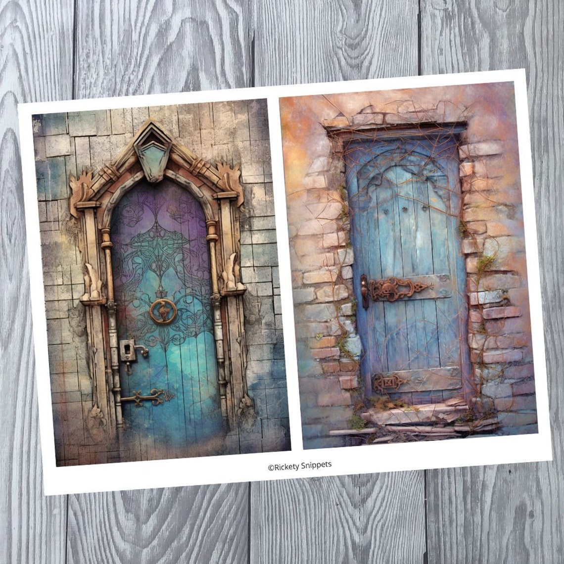 Printable Digital Doors, Shabby Junk Journal Printables, Fantasy Junk ...