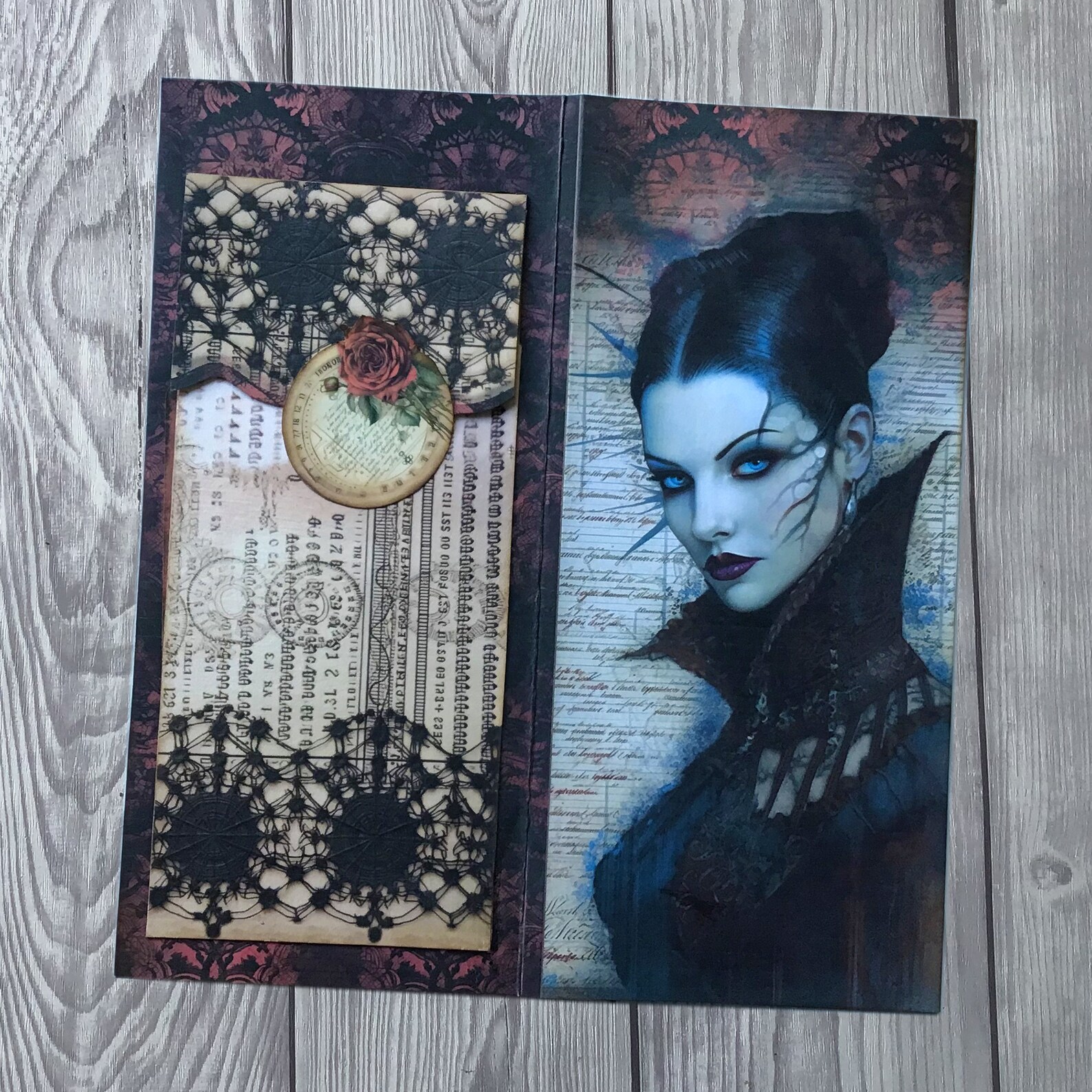 Vampire Junk Journal Kit, Halloween Folio Kit, Gothic Junk Journal ...