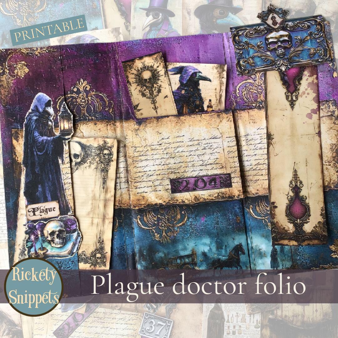 Plague Doctor Junk Journal Kit, Folio Junk Journal Template, Scrapbook ...