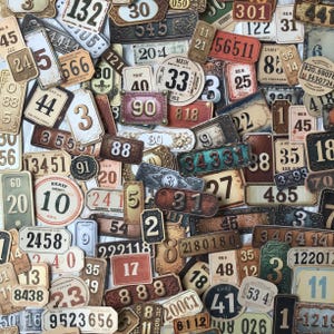 Vintage Numbers, Digital Vintage Labels, Printable Numbers, Digital ...