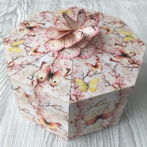 Butterfly Box Printable, Gift Box Digital Download, Cherry Blossom Box ...