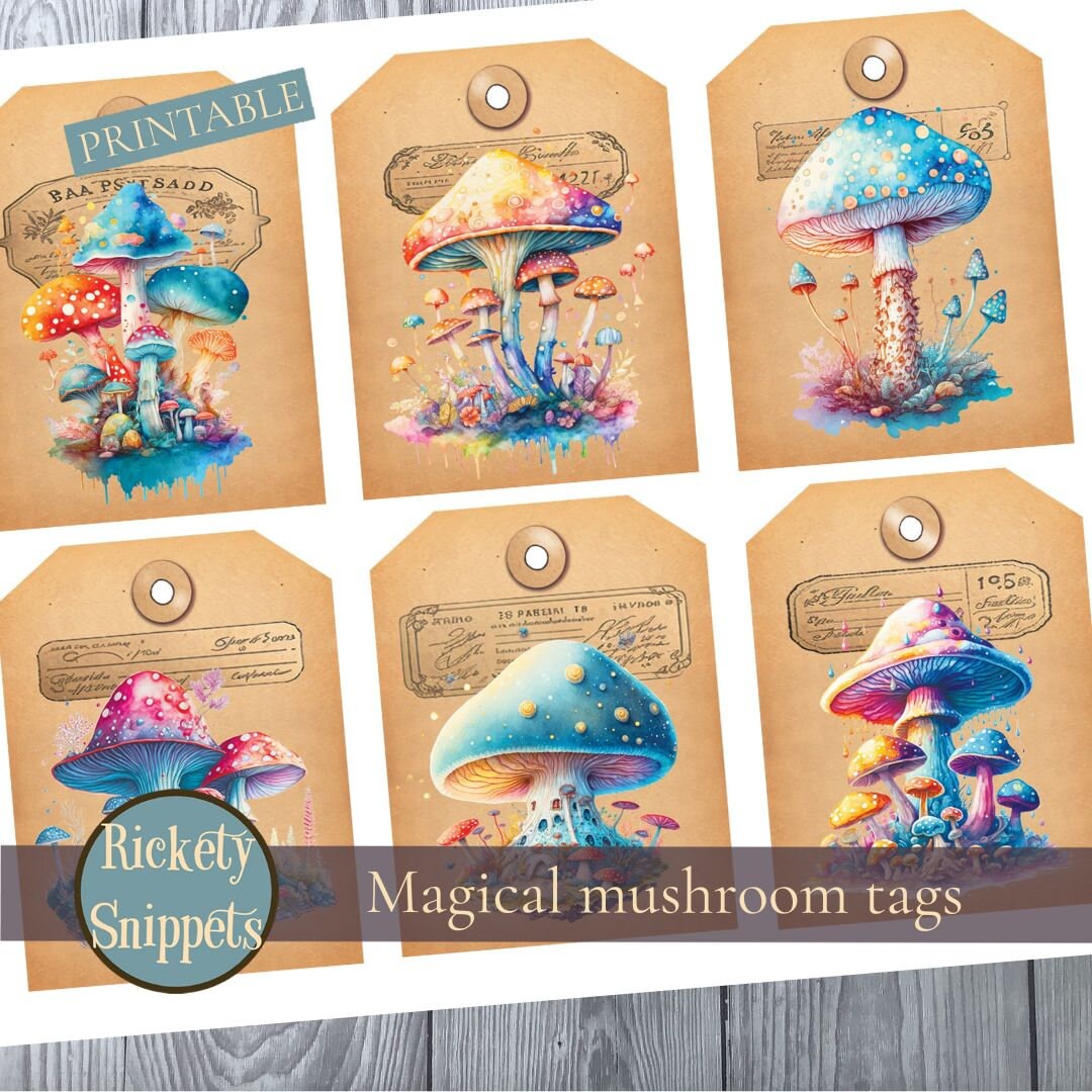 Magical Fairy Mushroom Tags | Printable Enchanted Forest Tags ...