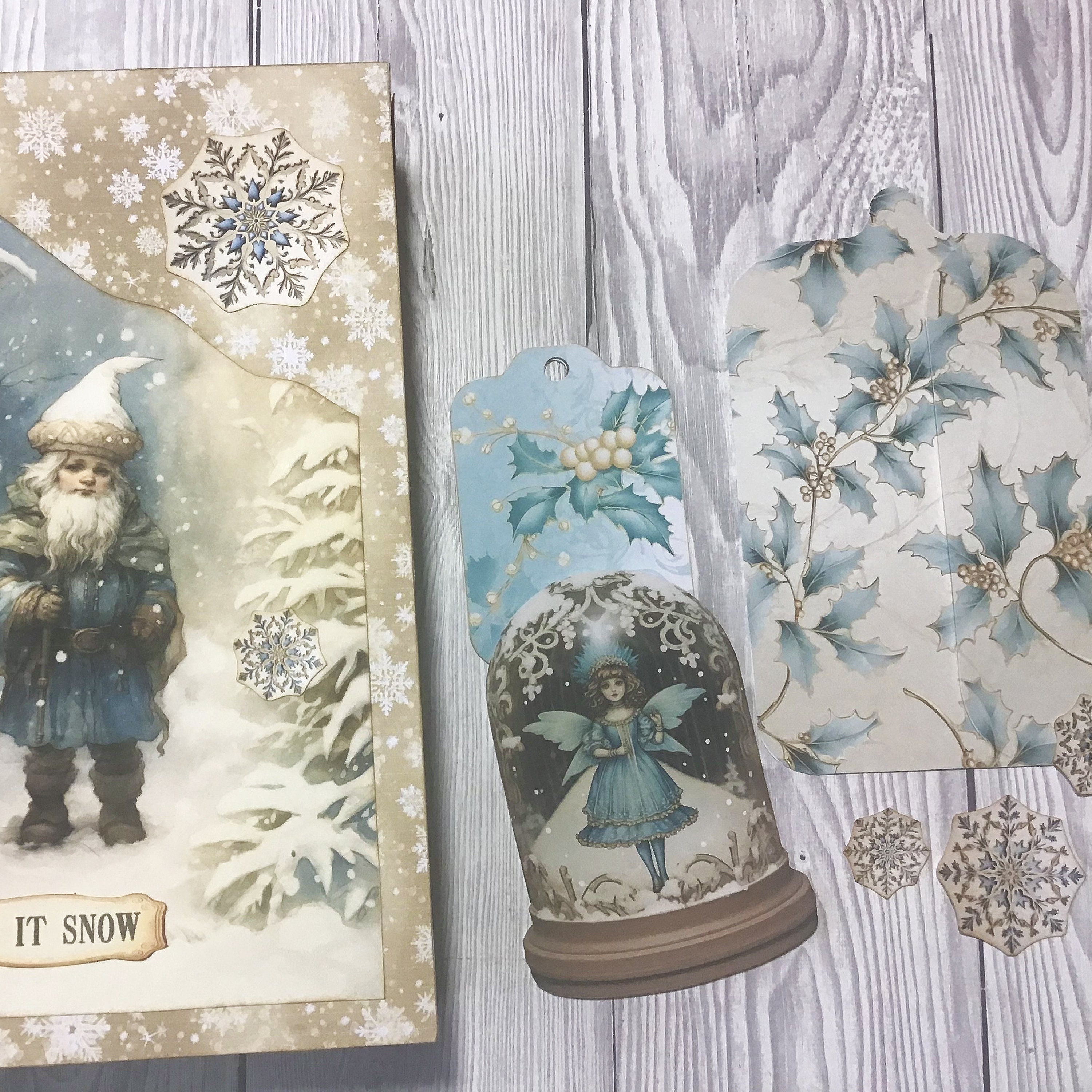 Christmas Ephemera Box, Printable Box, Junk Journal Christmas Kit ...