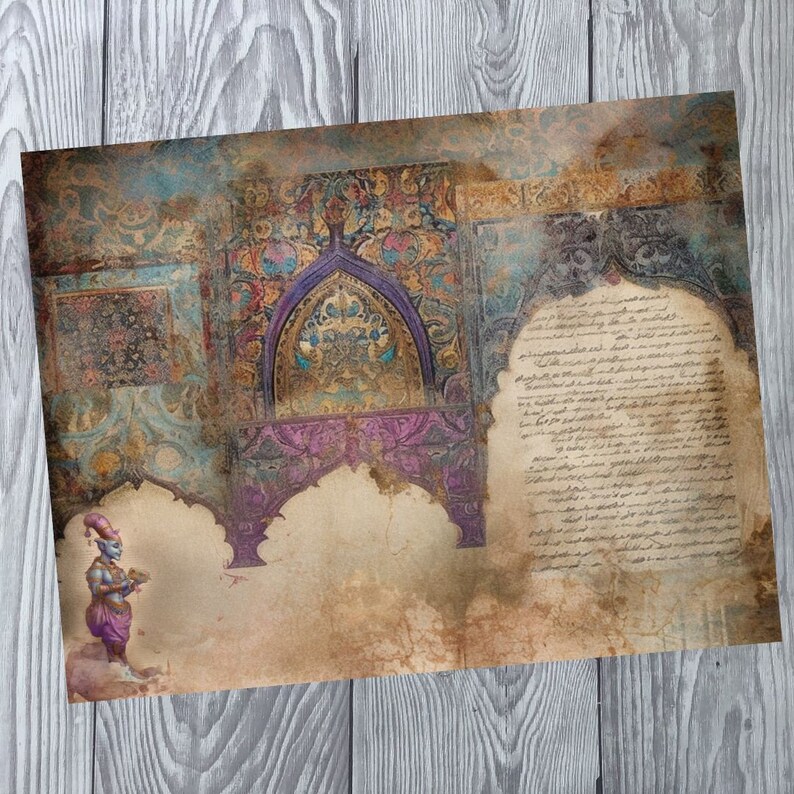 Genie Papers | Junk Journal Printables | Fantasy Scrapbook Pages ...