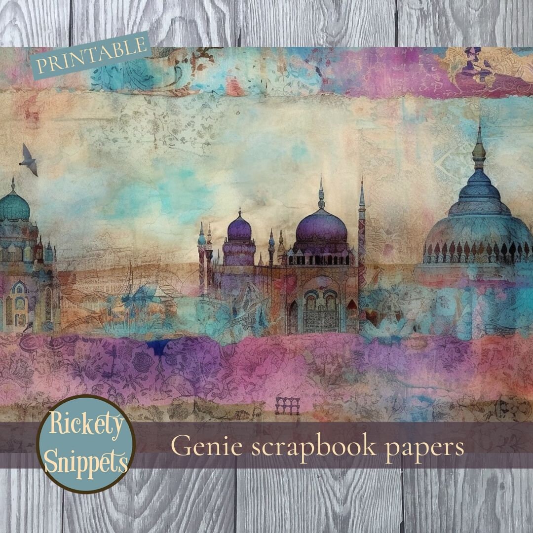 Genie Papers | Junk Journal Printables | Fantasy Scrapbook Pages ...