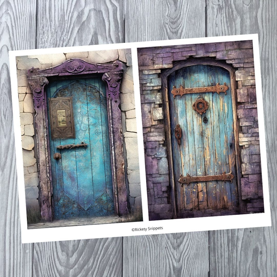 Printable Digital Doors, Shabby Junk Journal Printables, Fantasy Junk ...