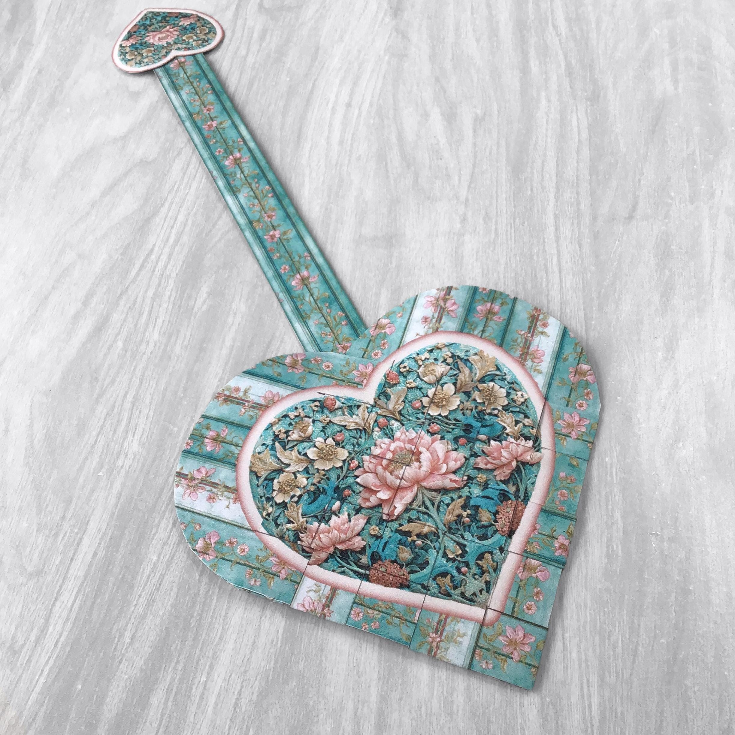 Printable Woven Heart Craft, Heart Decoration Hanging, Heart Junk ...