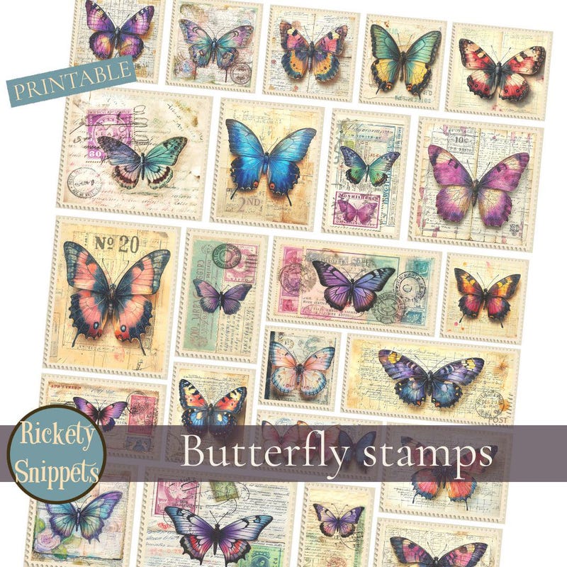 Butterfly Ephemera - Etsy
