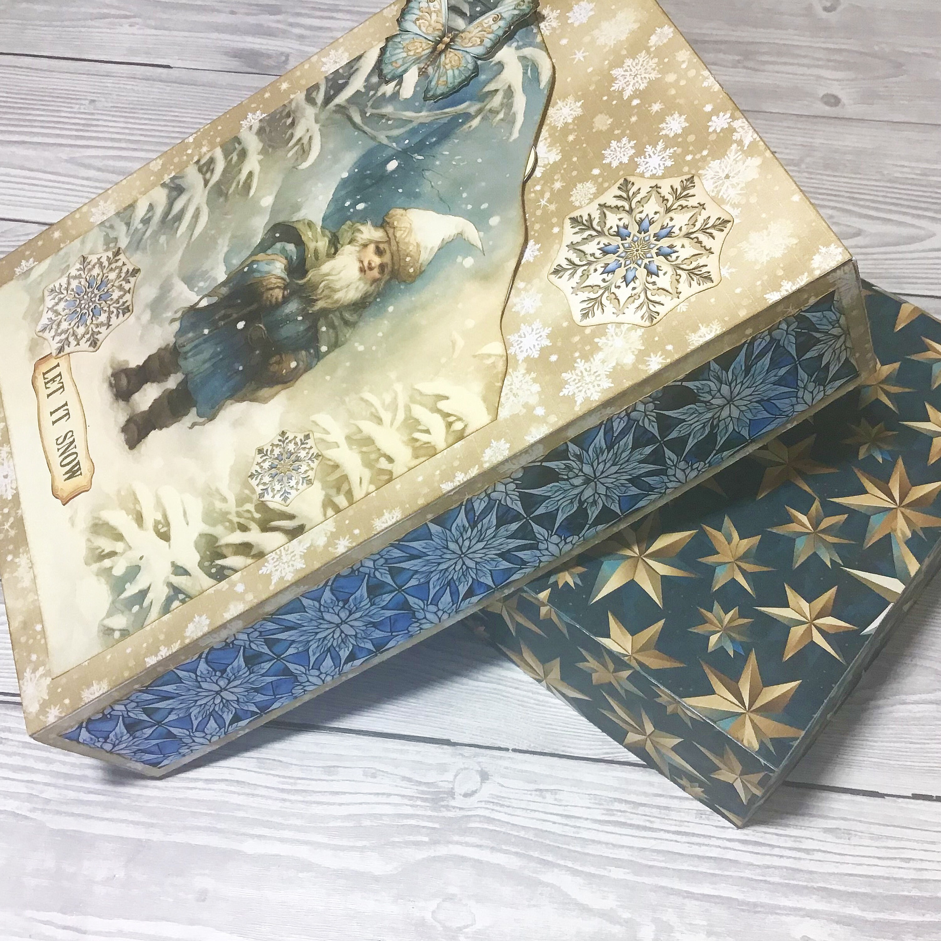 Christmas Ephemera Box, Printable Box, Junk Journal Christmas Kit ...