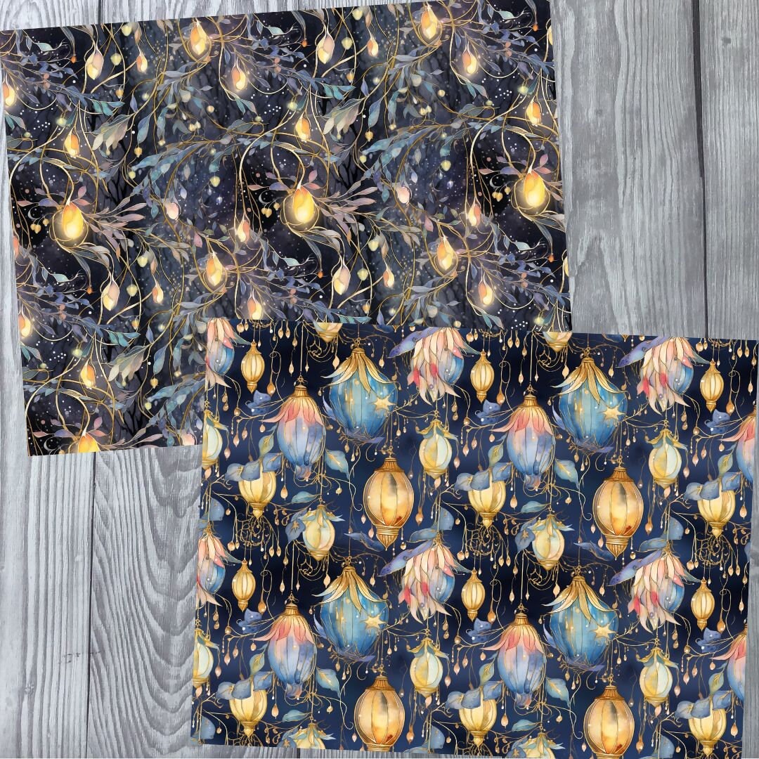 Scrapbooking Christmas Lights Wrapping Paper, Junk Journal Printable ...