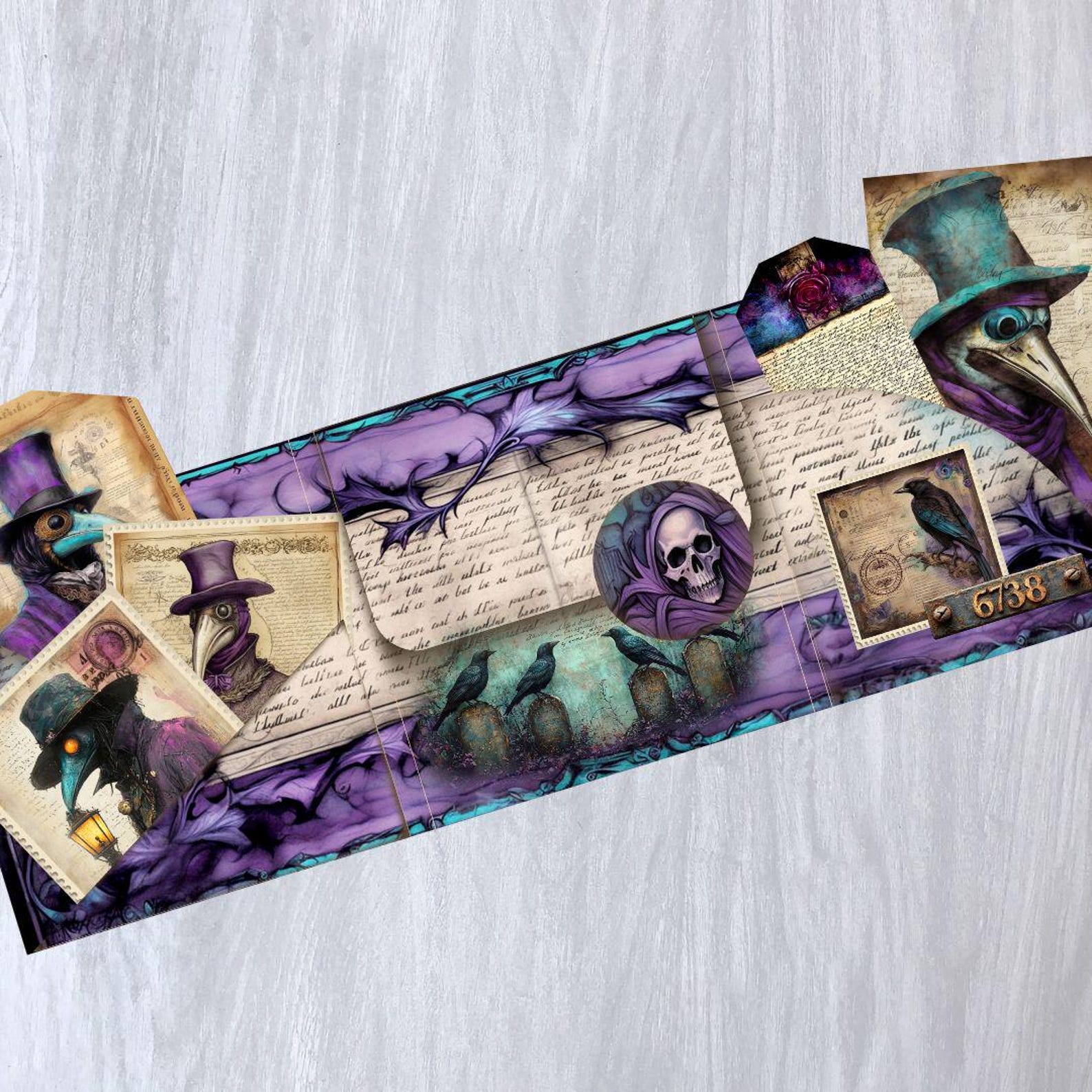 Plague Doctor Mini Junk Journal Kit, Fantasy Journal Printables, Gothic ...