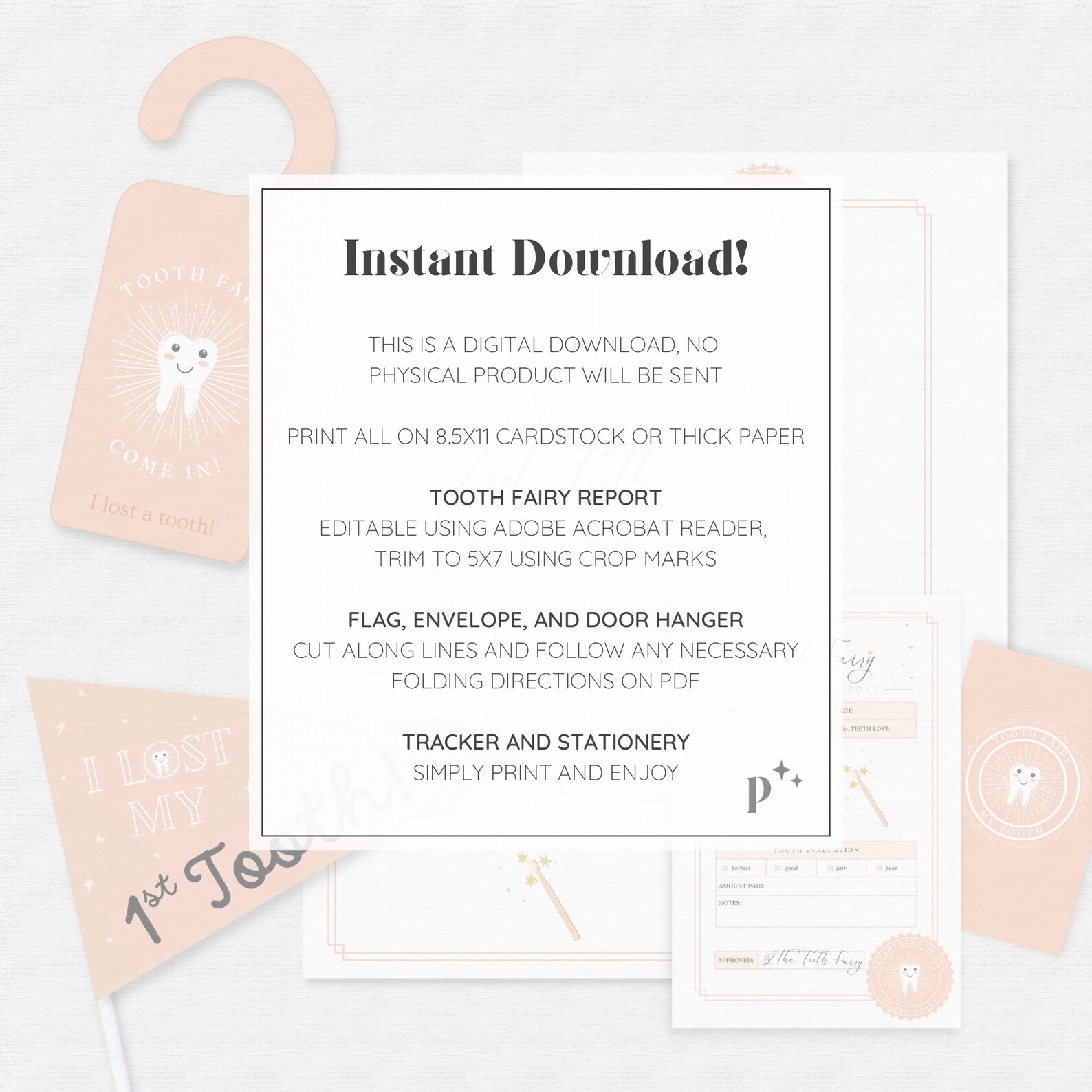 Tooth Fairy Printable Bundle Official Tooth Fairy Report Tooth Fairy ...