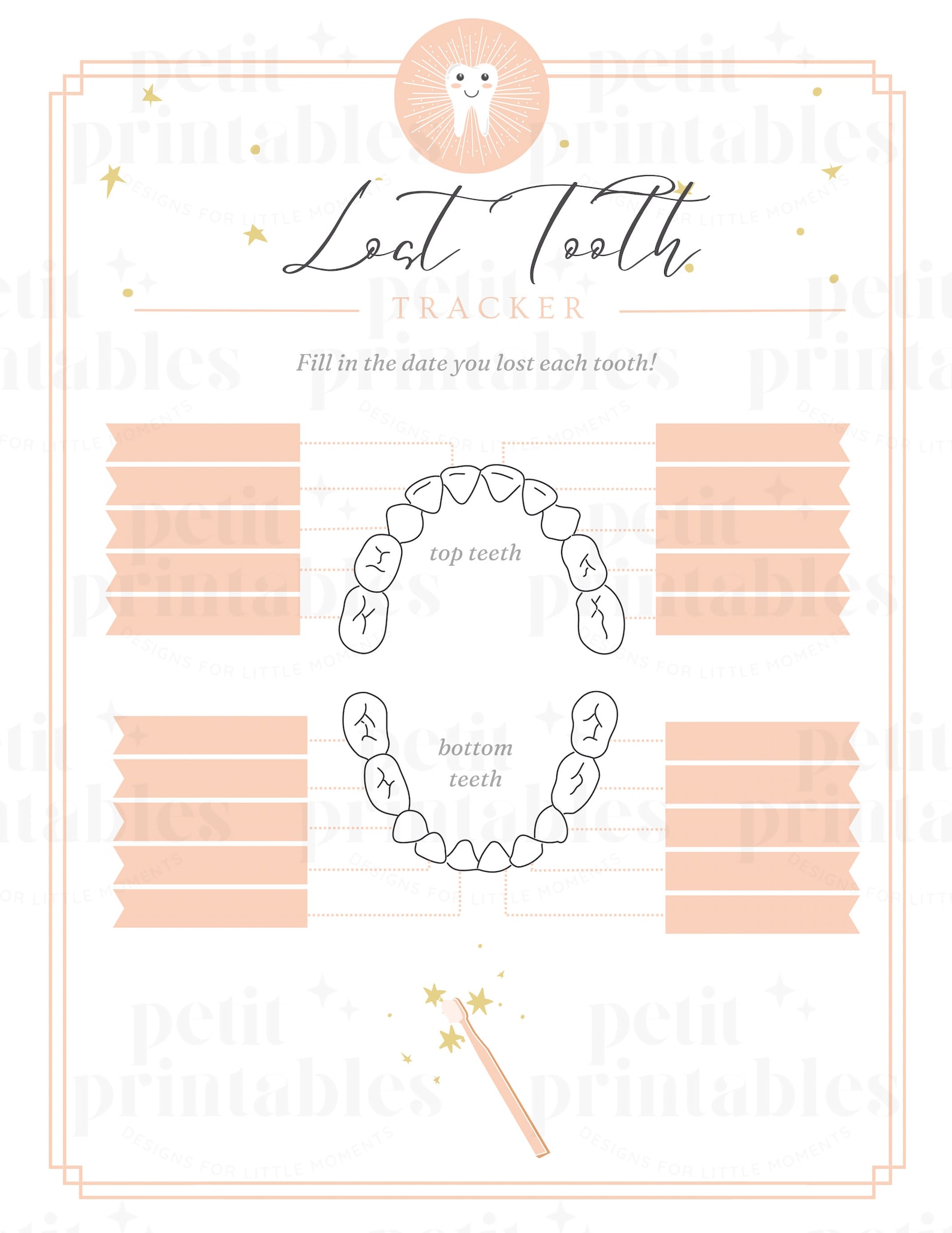 Tooth Fairy Printable Bundle Official Tooth Fairy Report Tooth Fairy ...