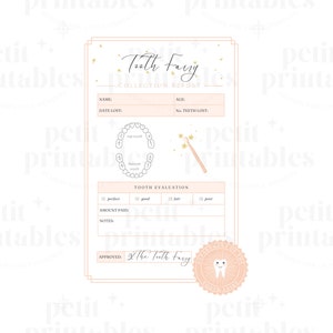 Tooth Fairy Printable Bundle - Official Tooth Fairy Report - Tooth ...