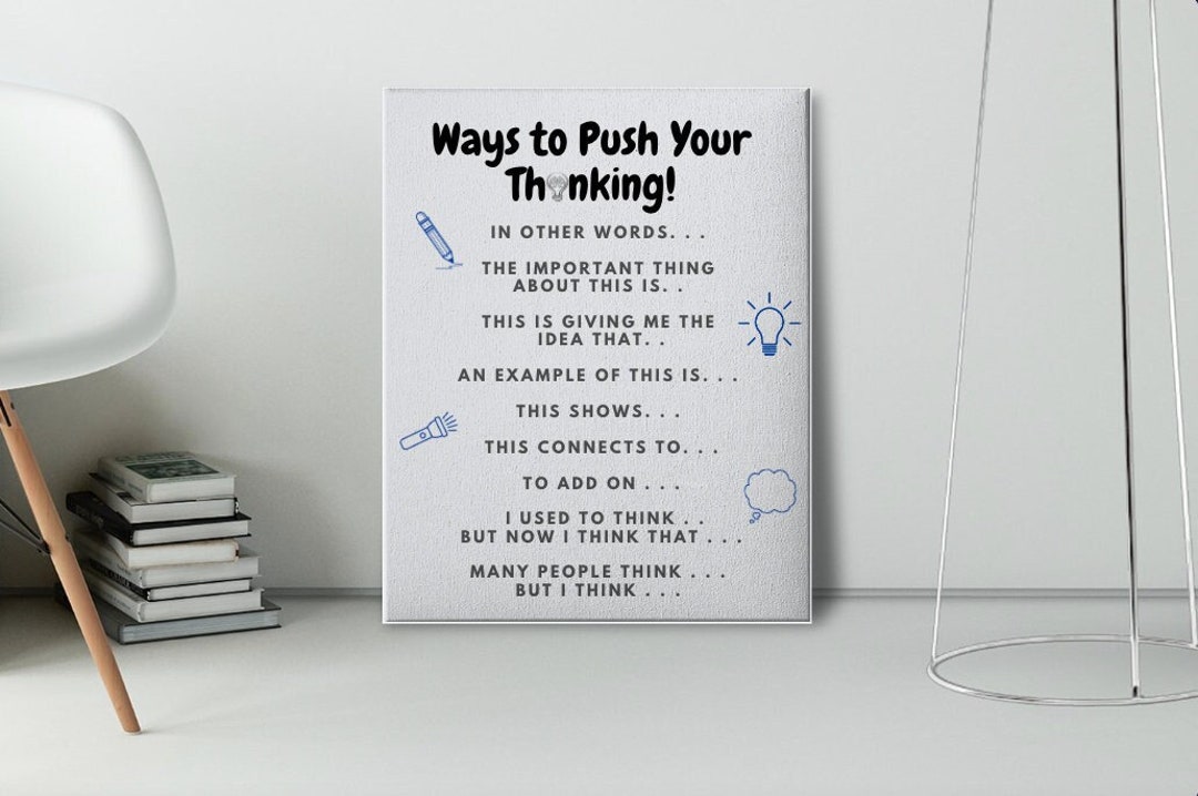 Ways to Push Your Thinking Poster - Etsy
