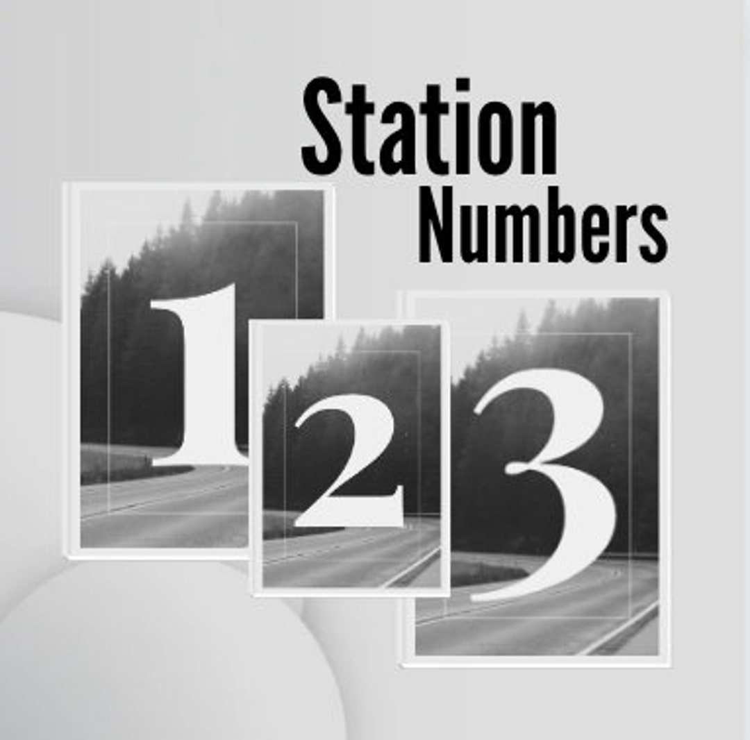 Station/ Table Numbers Digital Print - Etsy
