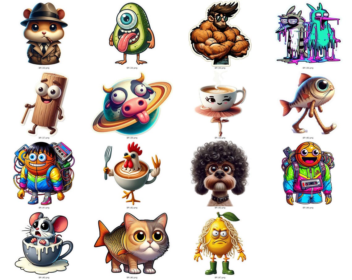 Brainrot Zoo Clipart: Absurd Meme Animal Pngs (digital Download) - Etsy