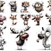 Funny Animal Cliparts: 35 Whimsical PNG Designs (digital Download) - Etsy