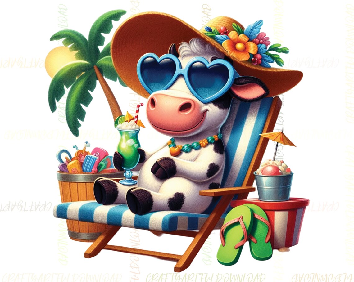 78 Whimsical Beach Animals Clipart Bundle Summer Clipart, Cartoon Beach ...