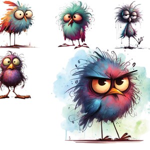 Sarcastic Bird Clipart: Funny Whimsical Animal Pngs (digital Download ...