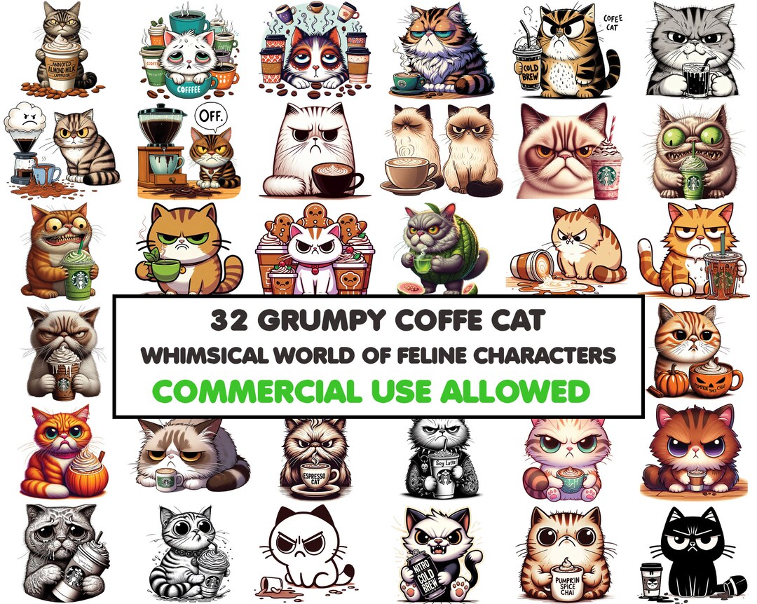 Caffeinated Cats: A Whimsical Collection of Coffee-inspired Feline ...
