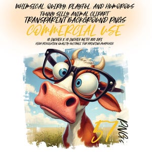 57 Funny Cow Clipart Designs: Sarcastic PNG Images (digital Download ...