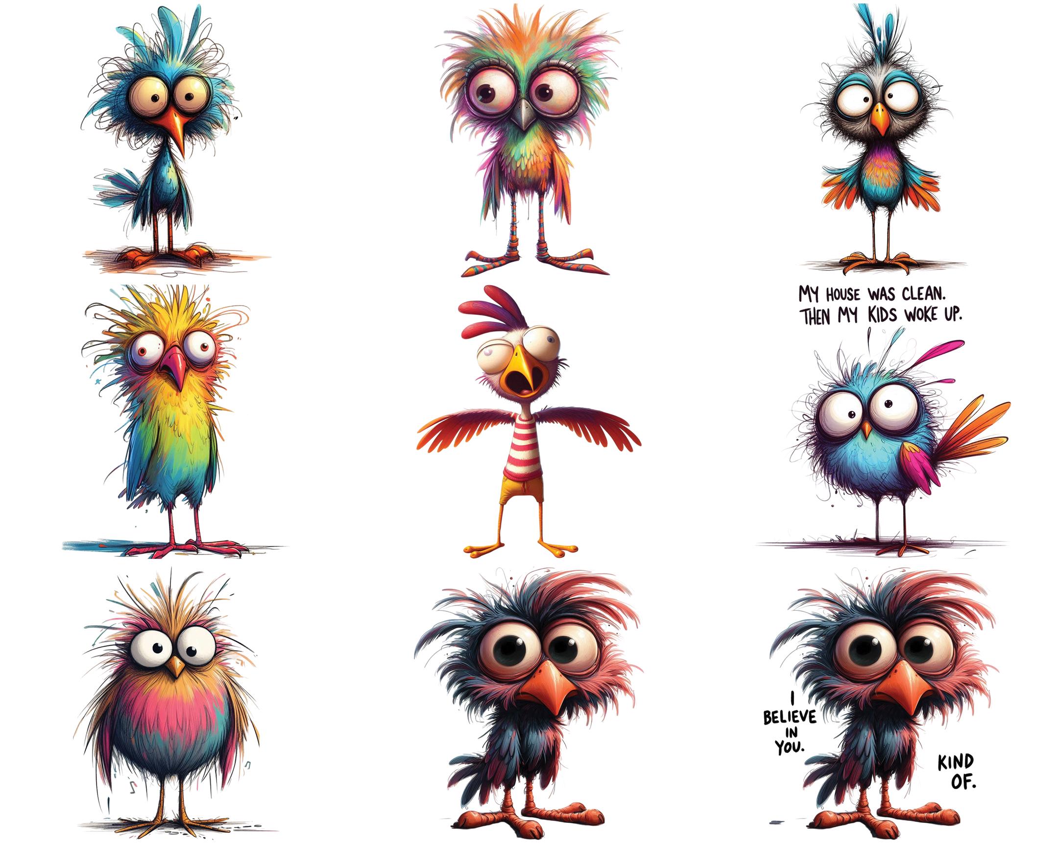 Sarcastic Bird Clipart: Funny Whimsical Animal Pngs (digital Download ...