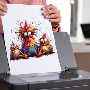 74 Quirky Frazzled Animals Cliparts: Whimsical PNG (digital Download ...