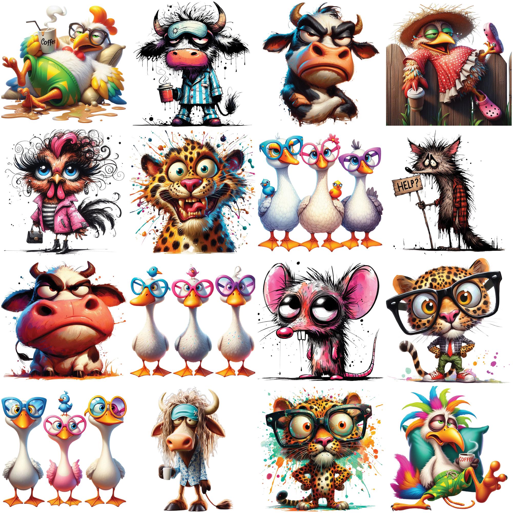 84 Whimsical Animals Clipart: Playful PNG Bundle (digital Download) - Etsy
