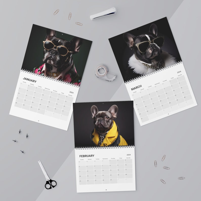 Haute Couture Frenchies, A Year of Canine Elegance Calendar 2024 ...