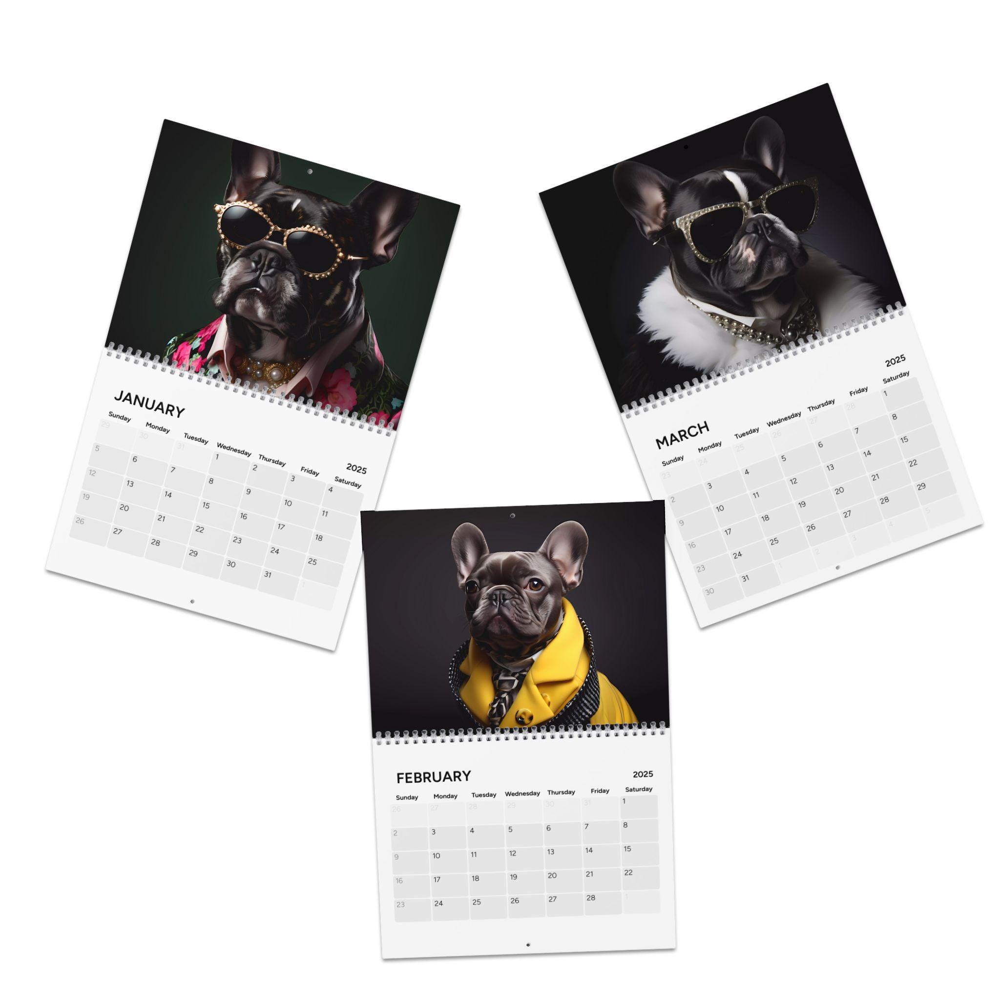 Haute Couture Frenchies, A Year of Canine Elegance Calendar (2025 ...