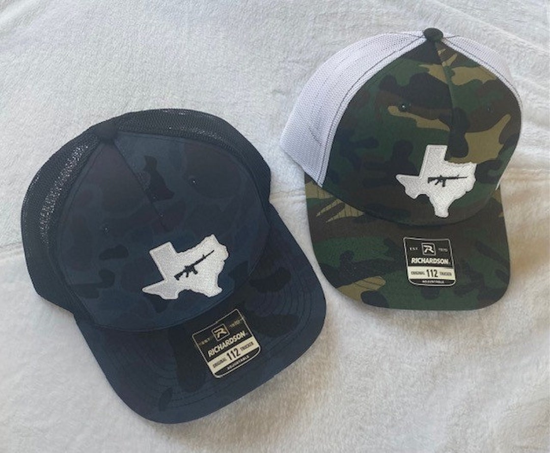 Camo Texas State AR15 Hat, Custom Patch, Hat for Dad Husband, Rifle ...