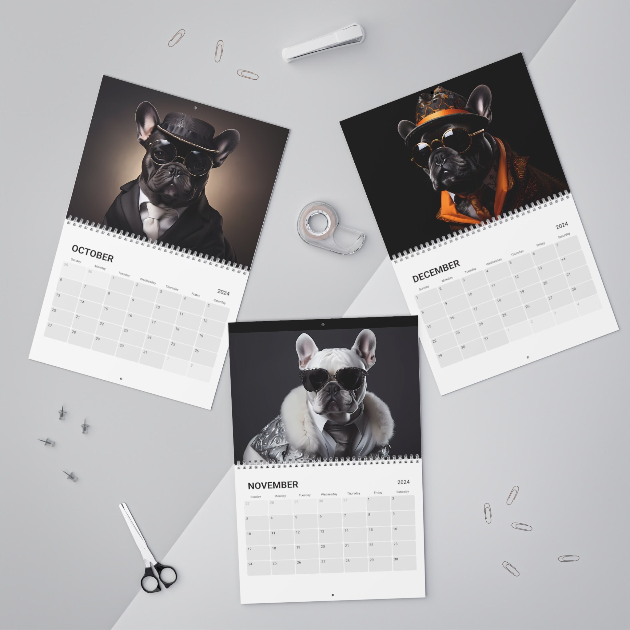 Haute Couture Frenchies, A Year of Canine Elegance Calendar 2024 ...