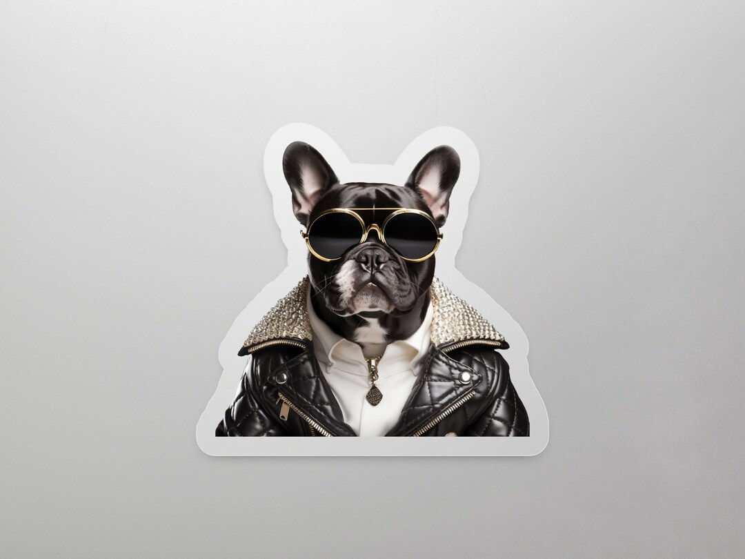 Frenchie Dressed as a Fashion Icon, Frenchie Stickers, Frenchie Mom ...