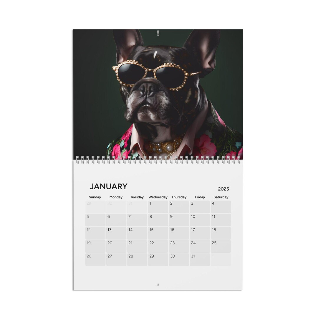 Haute Couture Frenchies, A Year of Canine Elegance Calendar (2025 ...