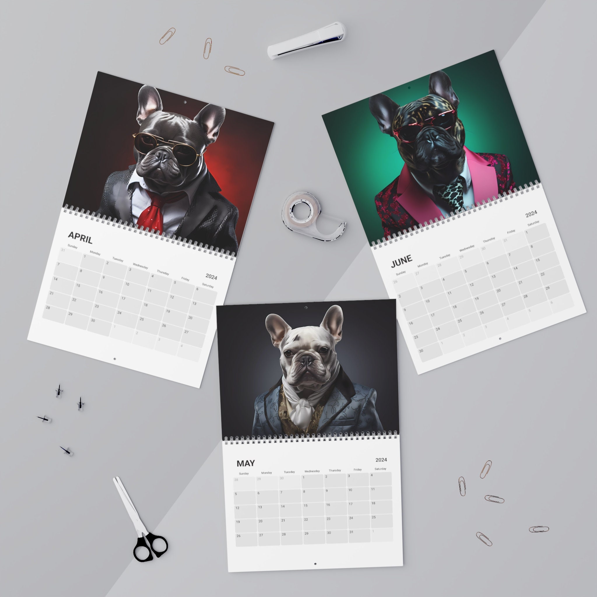 Haute Couture Frenchies, A Year of Canine Elegance Calendar 2024 ...